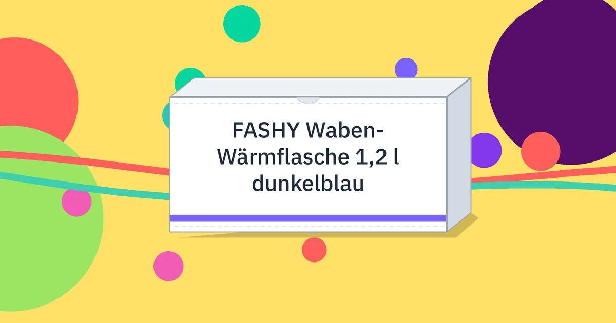 Symbolbild: Packung mit der Aufschrift FASHY Waben-Wärmflasche 1,2 l dunkelblau (PZN 18025839) – Verfügbarkeit und Bezug in Apotheken in Frankfurt am Main