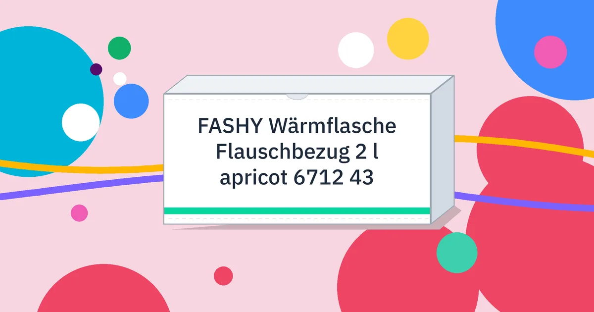 Symbolbild: Packung mit der Aufschrift FASHY Wärmflasche Flauschbezug 2 l apricot 6712 43 (PZN 17246113) – Verfügbarkeit und Bezug in Apotheken in Frankfurt am Main