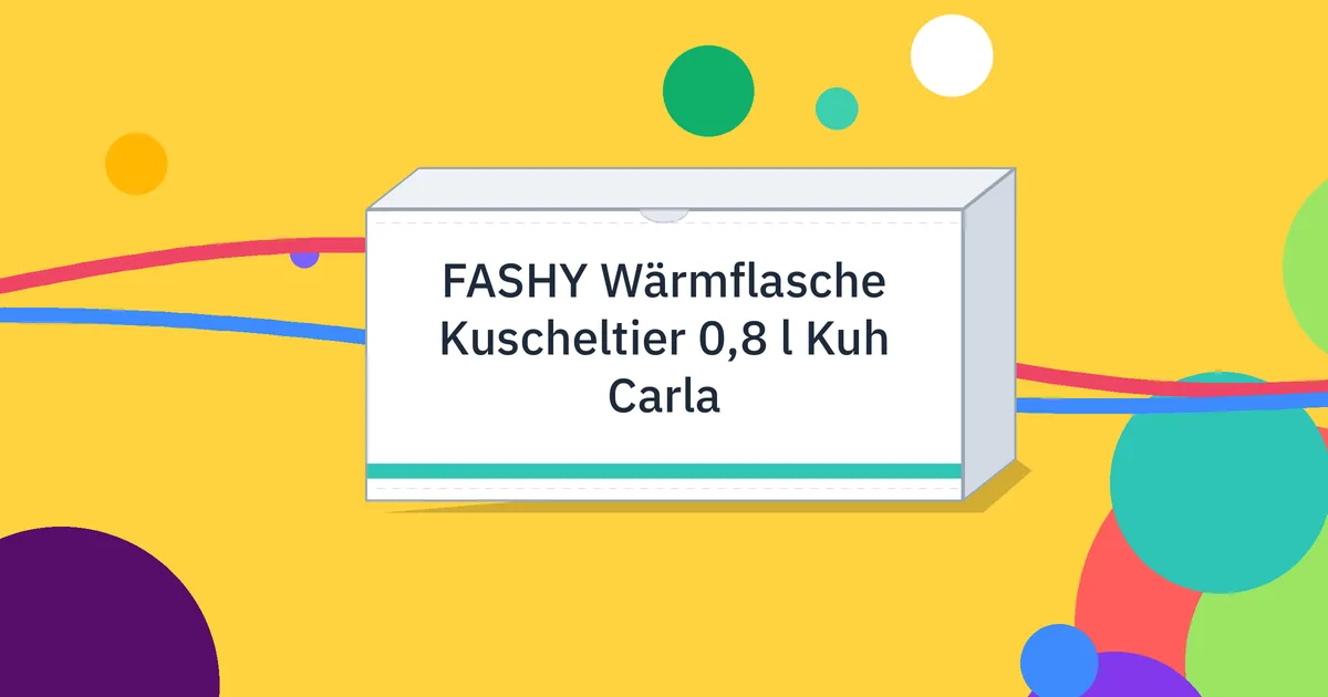 Symbolbild: Packung mit der Aufschrift FASHY Wärmflasche Kuscheltier 0,8 l Kuh Carla (PZN 14142755) – Verfügbarkeit und Bezug in Apotheken in Frankfurt am Main