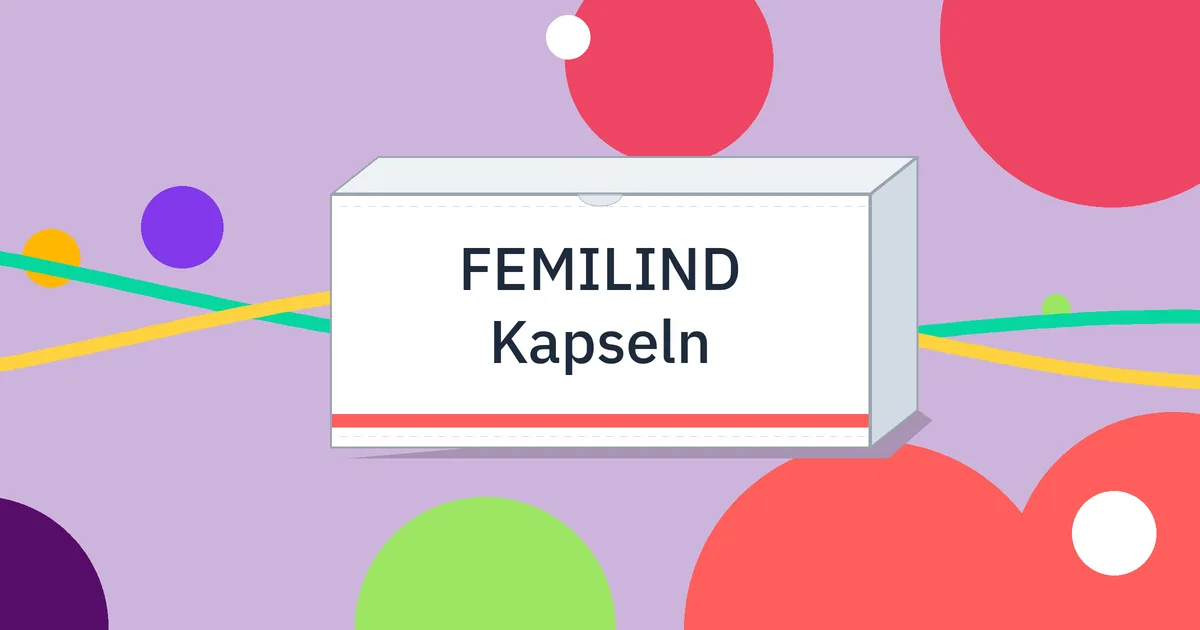 Symbolbild: Packung mit der Aufschrift FEMILIND Kapseln (PZN 16042673) – Verfügbarkeit und Bezug in Apotheken in Frankfurt am Main