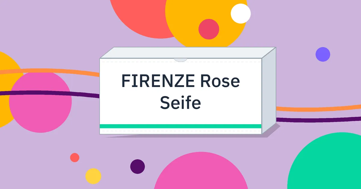 Symbolbild: Packung mit der Aufschrift FIRENZE Rose Seife (PZN 14256737) – Verfügbarkeit und Bezug in Apotheken in Frankfurt am Main