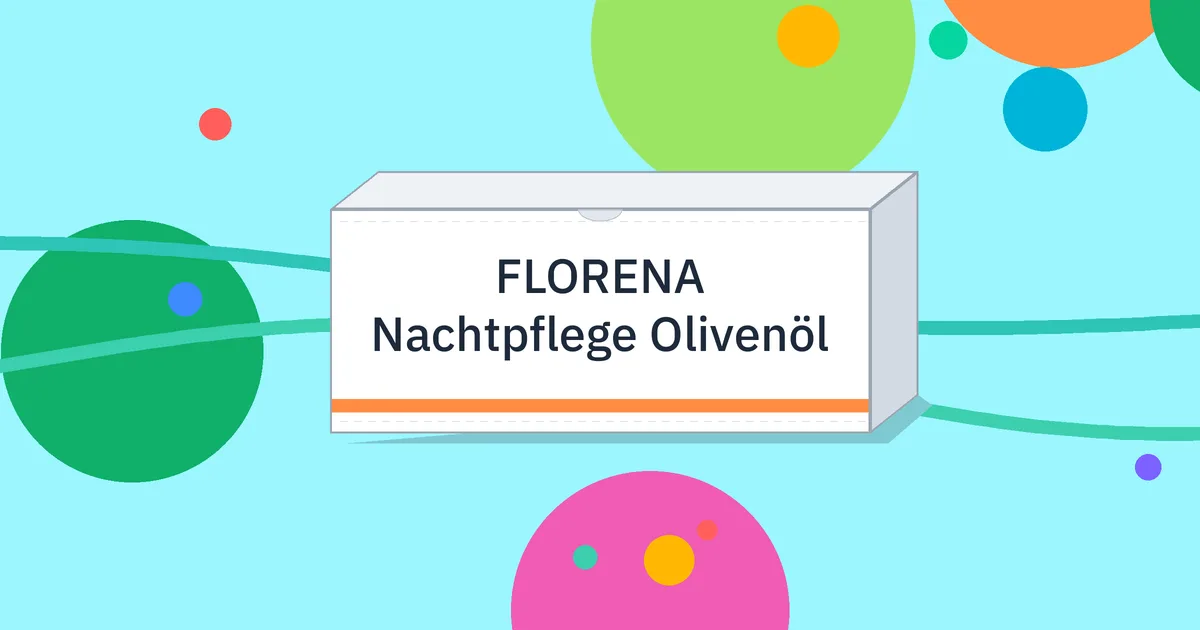 Symbolbild: Packung mit der Aufschrift FLORENA Nachtpflege Olivenöl (PZN 17626086) – Verfügbarkeit und Bezug in Apotheken in Frankfurt am Main
