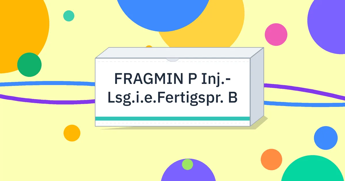 Symbolbild: Packung mit der Aufschrift FRAGMIN P Inj.-Lsg.i.e.Fertigspr. B (PZN 02753502) – Verfügbarkeit und Bezug in Apotheken in Frankfurt am Main