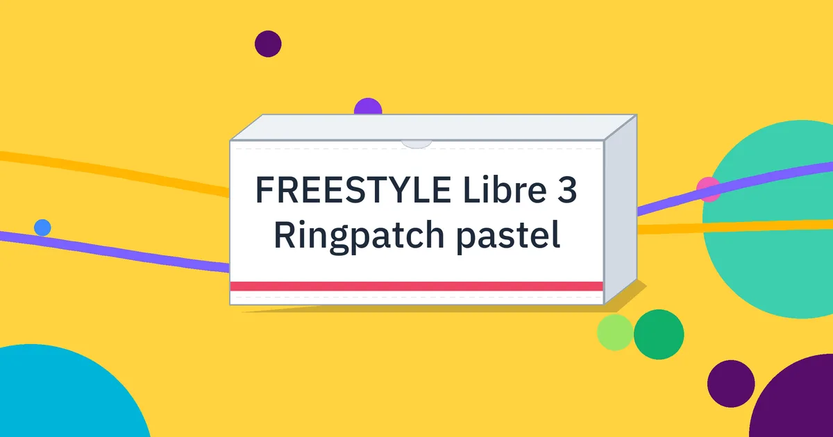 Symbolbild: Packung mit der Aufschrift FREESTYLE Libre 3 Ringpatch pastel (PZN 19865085) – Verfügbarkeit und Bezug in Apotheken in Frankfurt am Main