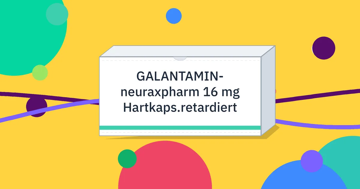 Symbolbild: Packung mit der Aufschrift GALANTAMIN-neuraxpharm 16 mg Hartkaps.retardiert (PZN 09381819) – Verfügbarkeit und Bezug in Apotheken in Frankfurt am Main