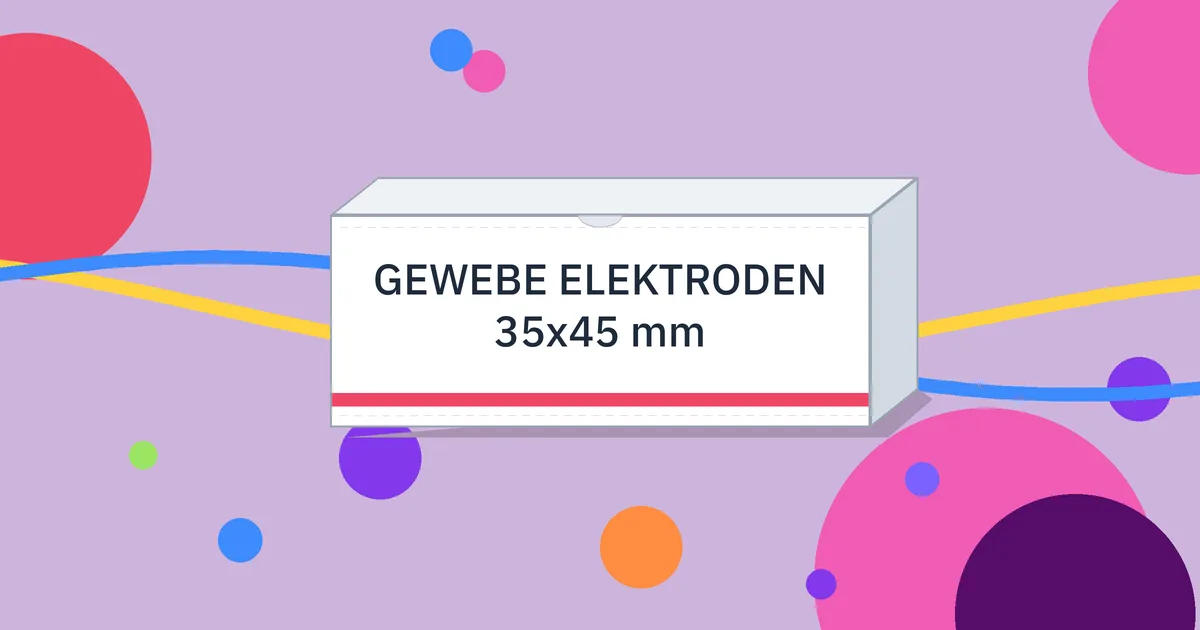 Symbolbild: Packung mit der Aufschrift GEWEBE ELEKTRODEN 35x45 mm (PZN 18055119) – Verfügbarkeit und Bezug in Apotheken in Frankfurt am Main