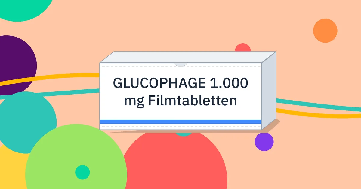 Symbolbild: Packung mit der Aufschrift GLUCOPHAGE 1.000 mg Filmtabletten (PZN 01690811) – Verfügbarkeit und Bezug in Apotheken in Frankfurt am Main
