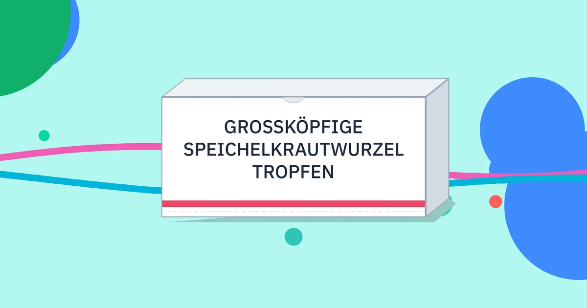 Symbolbild: Packung mit der Aufschrift GROSSKÖPFIGE SPEICHELKRAUTWURZEL TROPFEN (PZN 14282404) – Verfügbarkeit und Bezug in Apotheken in Frankfurt am Main