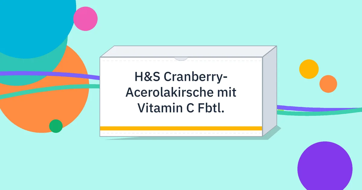 Symbolbild: Packung mit der Aufschrift H&S Cranberry-Acerolakirsche mit Vitamin C Fbtl. (PZN 17454283) – Verfügbarkeit und Bezug in Apotheken in Frankfurt am Main
