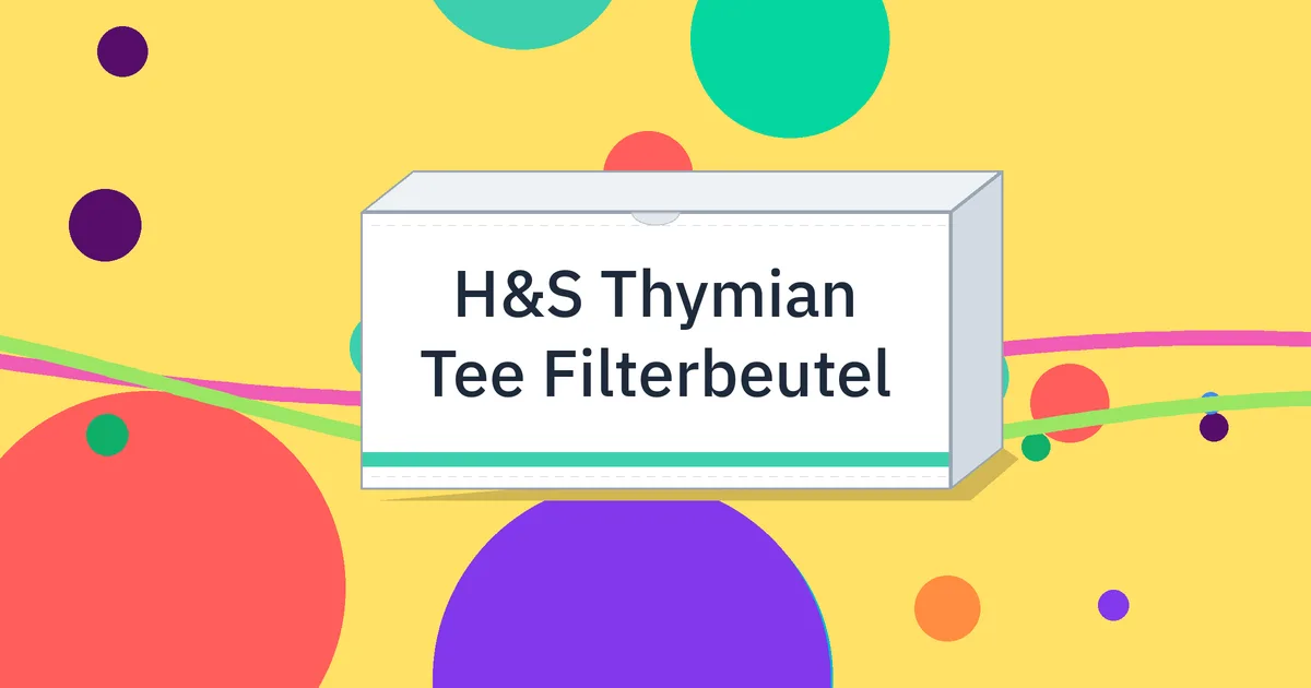 Symbolbild: Packung mit der Aufschrift H&S Thymian Tee Filterbeutel (PZN 02245444) – Verfügbarkeit und Bezug in Apotheken in Frankfurt am Main