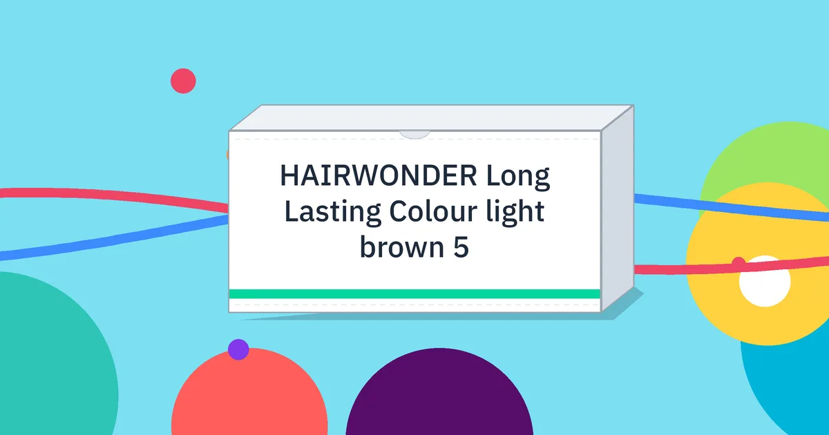 Symbolbild: Packung mit der Aufschrift HAIRWONDER Long Lasting Colour light brown 5 (PZN 20630588) – Verfügbarkeit und Bezug in Apotheken in Frankfurt am Main