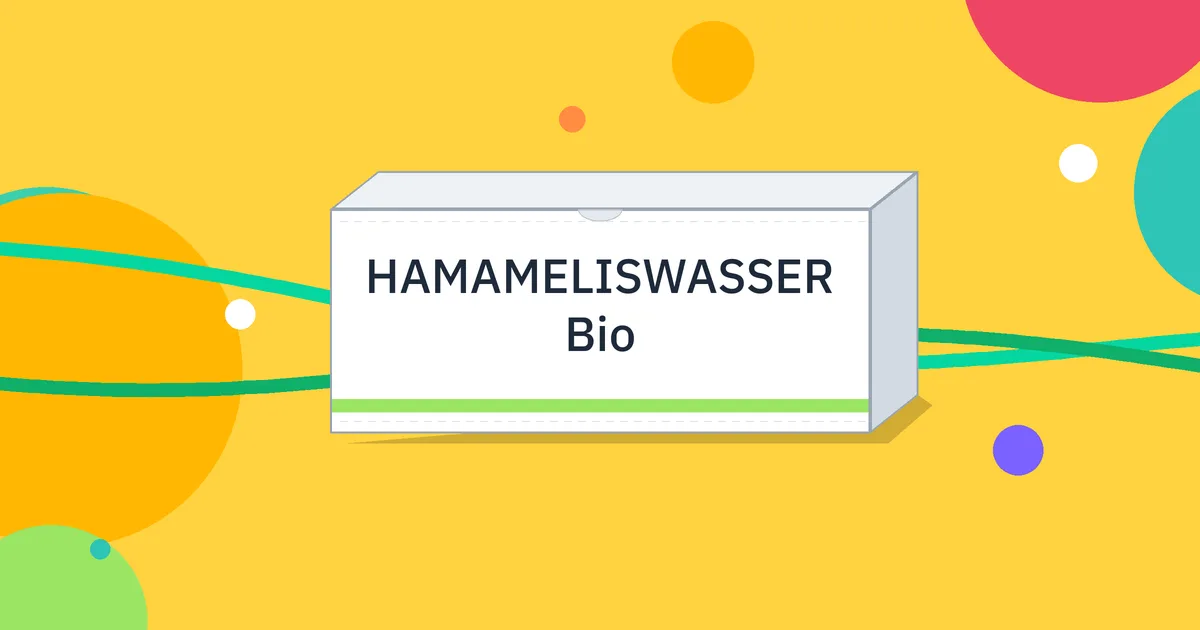 Symbolbild: Packung mit der Aufschrift HAMAMELISWASSER Bio (PZN 10398512) – Verfügbarkeit und Bezug in Apotheken in Frankfurt am Main