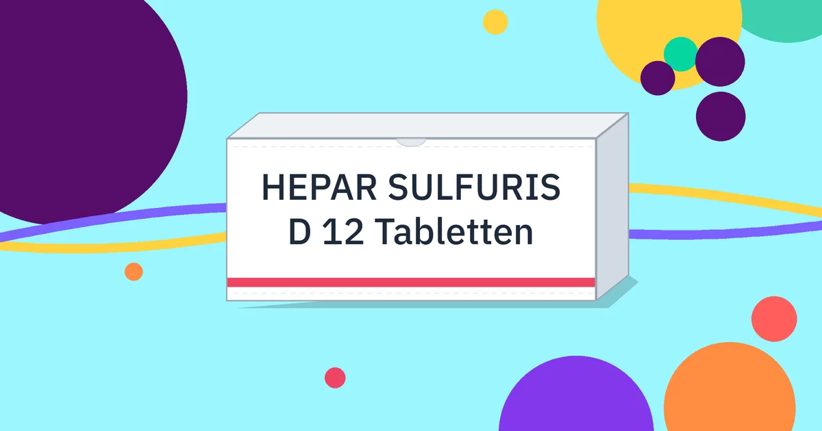 Symbolbild: Packung mit der Aufschrift HEPAR SULFURIS D 12 Tabletten (PZN 01773069) – Verfügbarkeit und Bezug in Apotheken in Frankfurt am Main