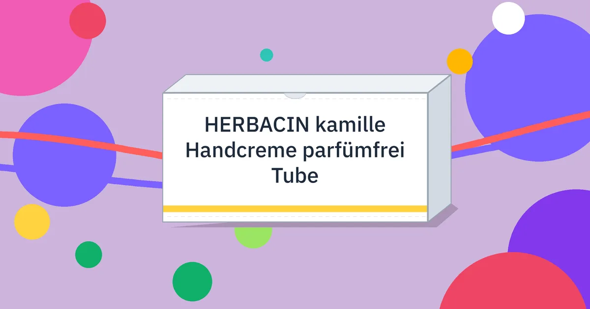 Symbolbild: Packung mit der Aufschrift HERBACIN kamille Handcreme parfümfrei Tube (PZN 10345102) – Verfügbarkeit und Bezug in Apotheken in Frankfurt am Main