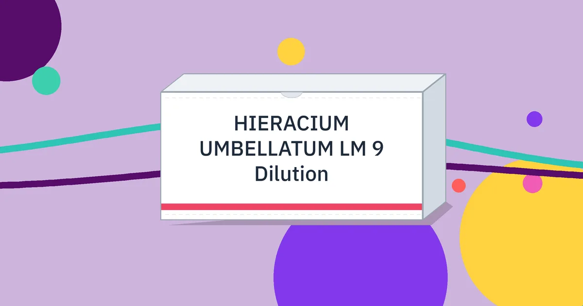 Symbolbild: Packung mit der Aufschrift HIERACIUM UMBELLATUM LM 9 Dilution (PZN 13553887) – Verfügbarkeit und Bezug in Apotheken in Frankfurt am Main