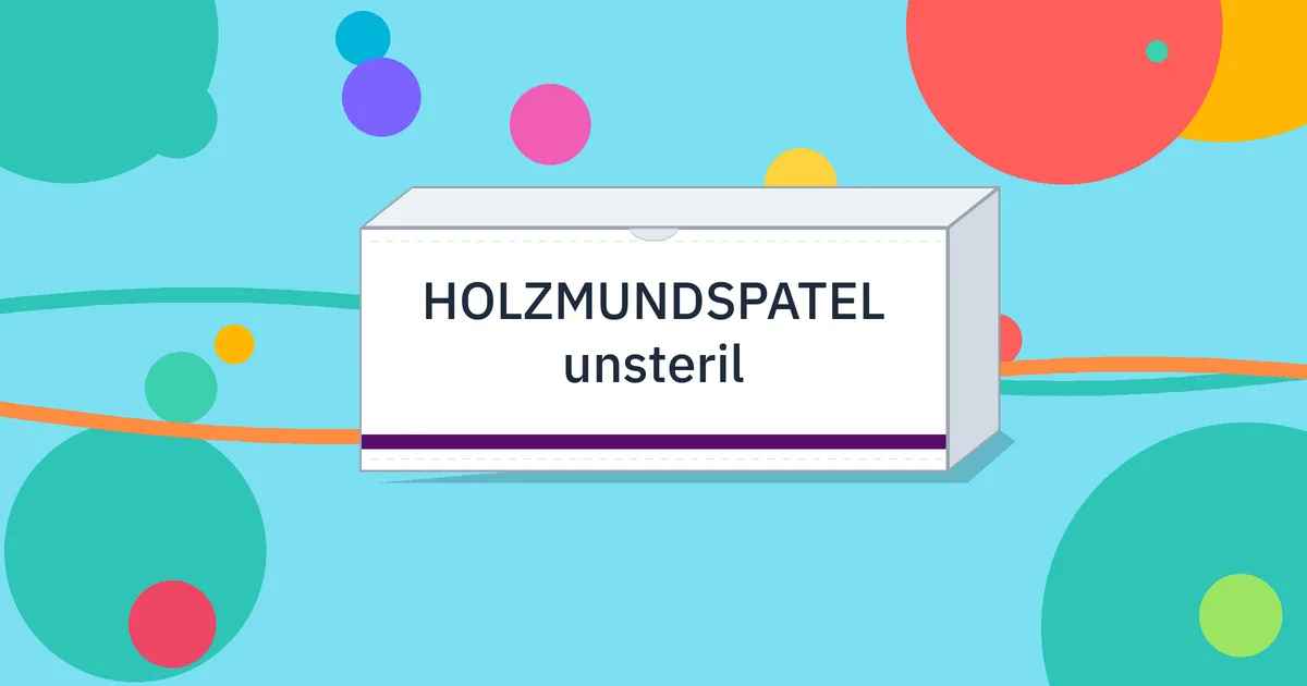 Symbolbild: Packung mit der Aufschrift HOLZMUNDSPATEL unsteril (PZN 09155566) – Verfügbarkeit und Bezug in Apotheken in Frankfurt am Main