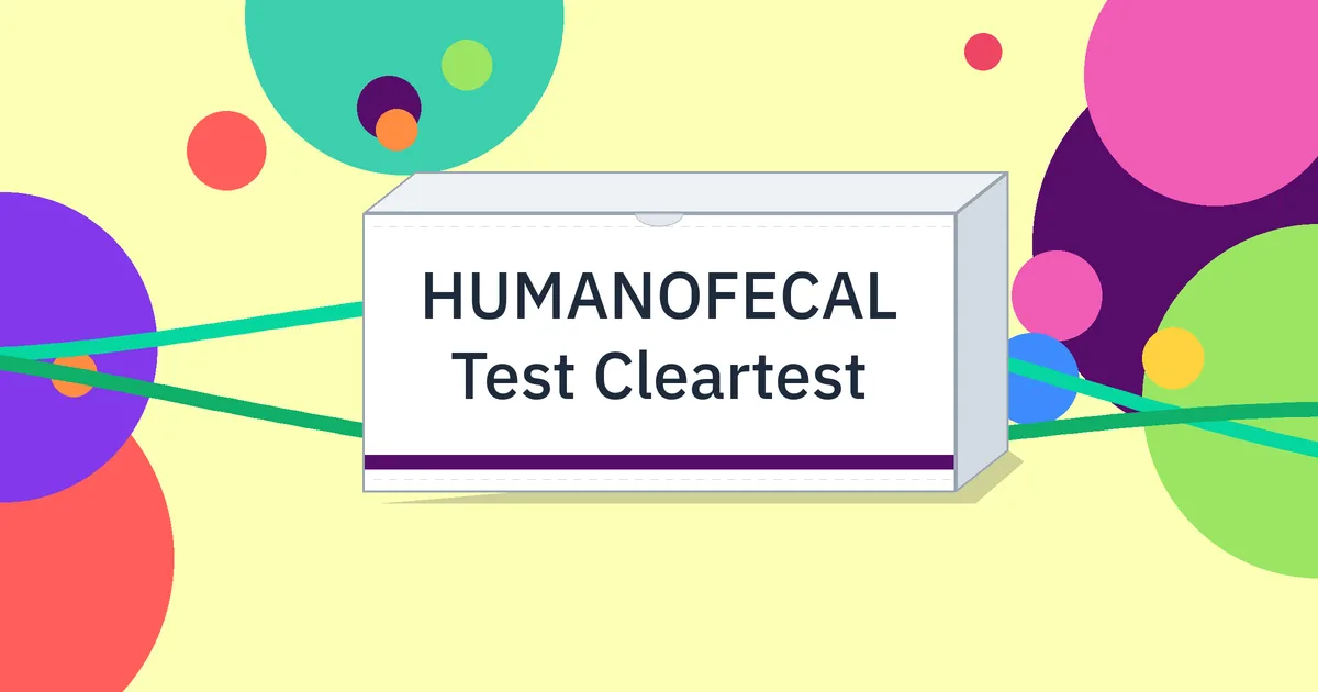 Symbolbild: Packung mit der Aufschrift HUMANOFECAL Test Cleartest (PZN 04031434) – Verfügbarkeit und Bezug in Apotheken in Frankfurt am Main