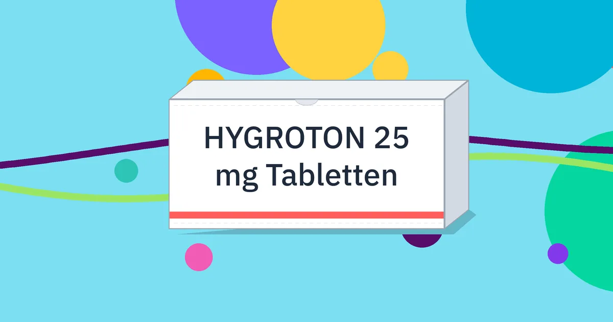 Symbolbild: Packung mit der Aufschrift HYGROTON 25 mg Tabletten (PZN 03524910) – Verfügbarkeit und Bezug in Apotheken in Frankfurt am Main