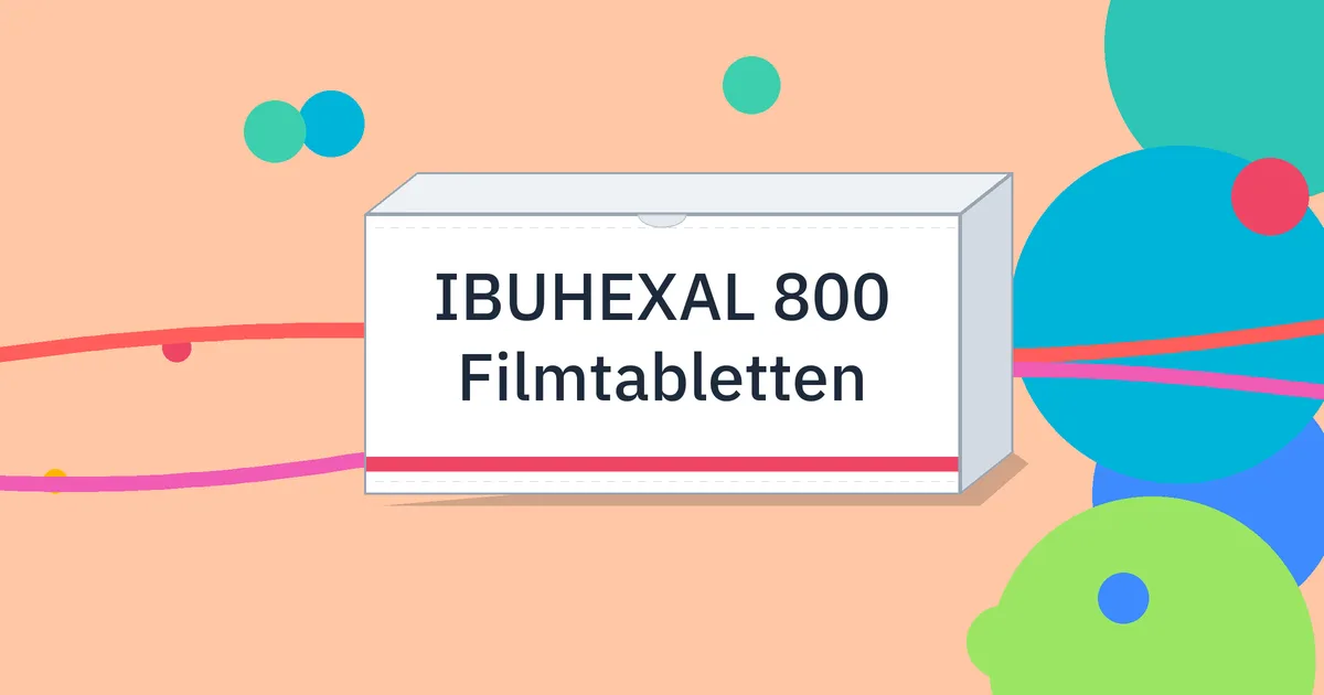 Symbolbild: Packung mit der Aufschrift IBUHEXAL 800 Filmtabletten (PZN 03925715) – Verfügbarkeit und Bezug in Apotheken in Frankfurt am Main