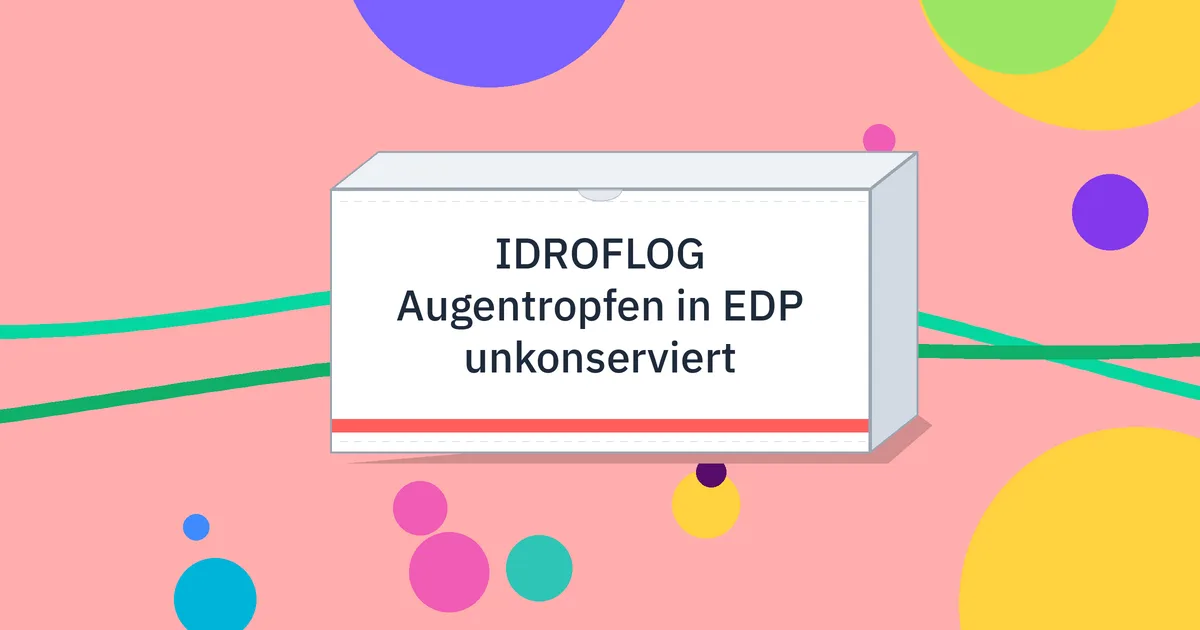Symbolbild: Packung mit der Aufschrift IDROFLOG Augentropfen in EDP unkonserviert (PZN 18017001) – Verfügbarkeit und Bezug in Apotheken in Frankfurt am Main