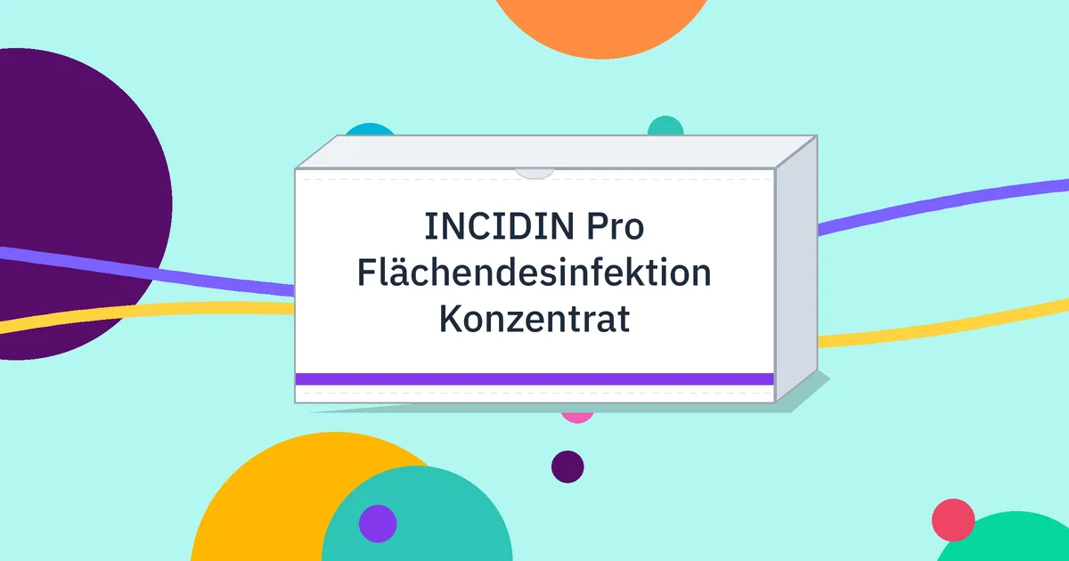 Symbolbild: Packung mit der Aufschrift INCIDIN Pro Flächendesinfektion Konzentrat (PZN 10179388) – Verfügbarkeit und Bezug in Apotheken in Frankfurt am Main