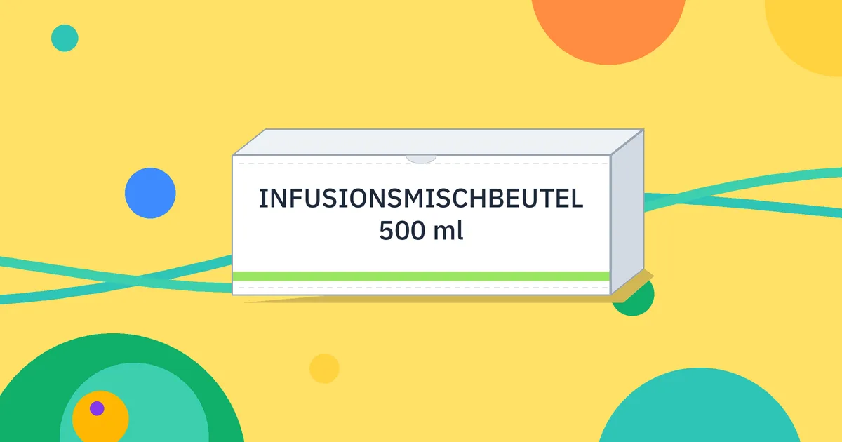 Symbolbild: Packung mit der Aufschrift INFUSIONSMISCHBEUTEL 500 ml (PZN 19503577) – Verfügbarkeit und Bezug in Apotheken in Frankfurt am Main