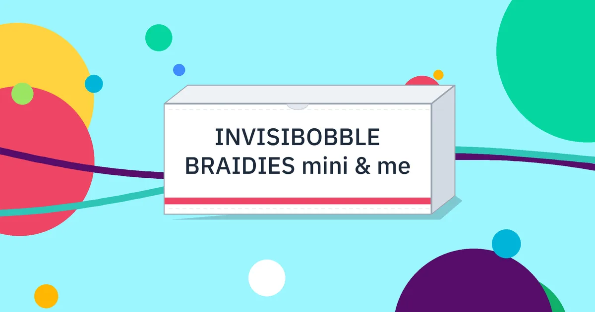 Symbolbild: Packung mit der Aufschrift INVISIBOBBLE BRAIDIES mini & me (PZN 20384066) – Verfügbarkeit und Bezug in Apotheken in Frankfurt am Main