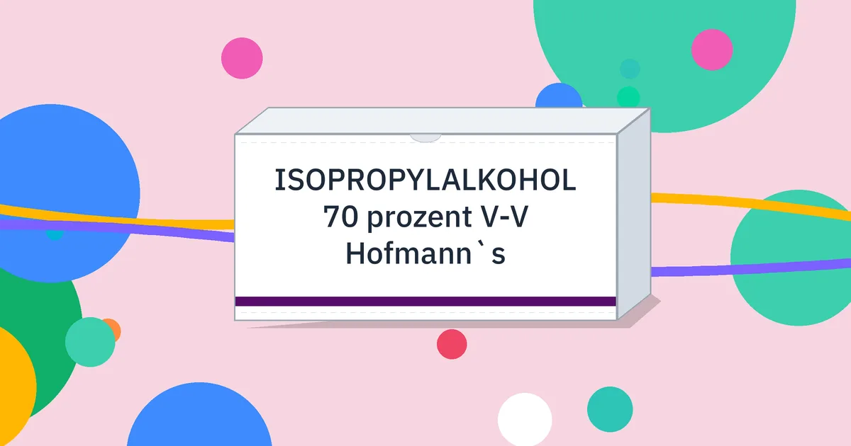Symbolbild: Packung mit der Aufschrift ISOPROPYLALKOHOL 70 prozent V-V Hofmann`s (PZN 00691079) – Verfügbarkeit und Bezug in Apotheken in Frankfurt am Main