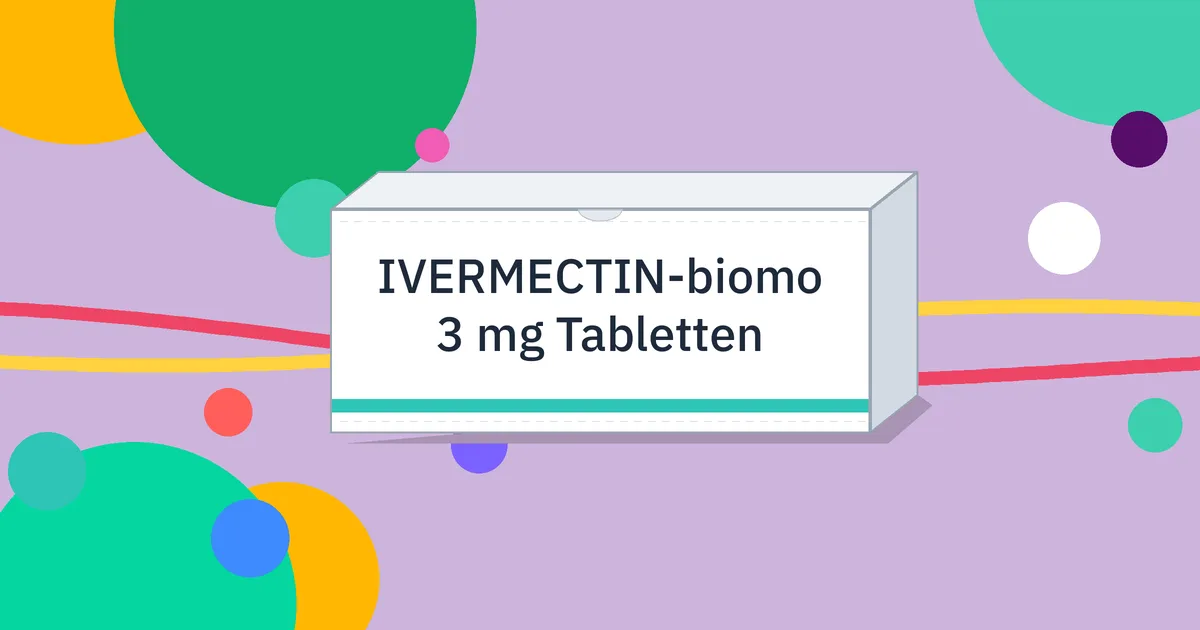 Symbolbild: Packung mit der Aufschrift IVERMECTIN-biomo 3 mg Tabletten (PZN 13868616) – Verfügbarkeit und Bezug in Apotheken in Frankfurt am Main