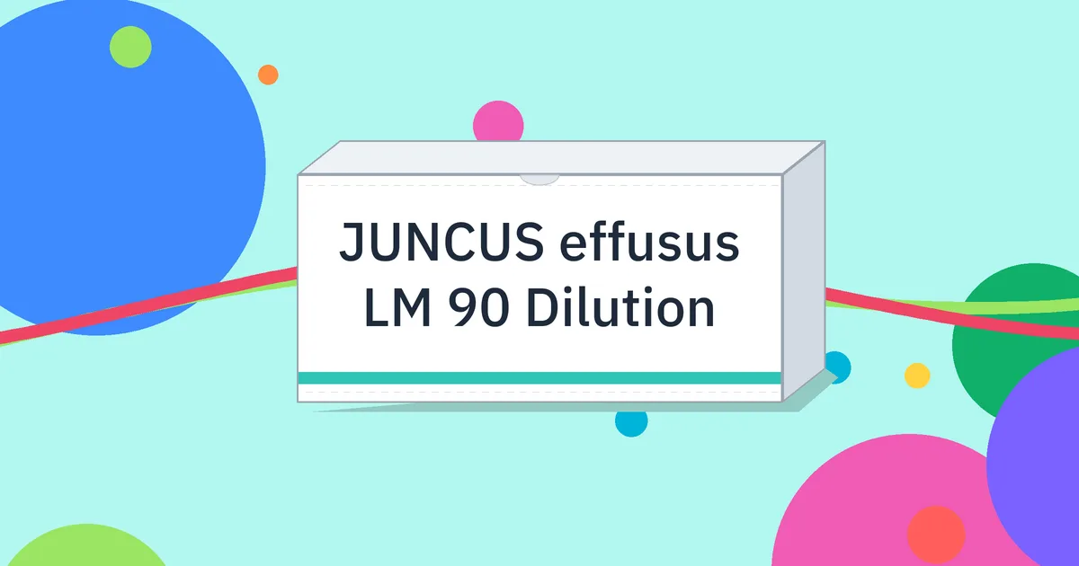 Symbolbild: Packung mit der Aufschrift JUNCUS effusus LM 90 Dilution (PZN 13564431) – Verfügbarkeit und Bezug in Apotheken in Frankfurt am Main