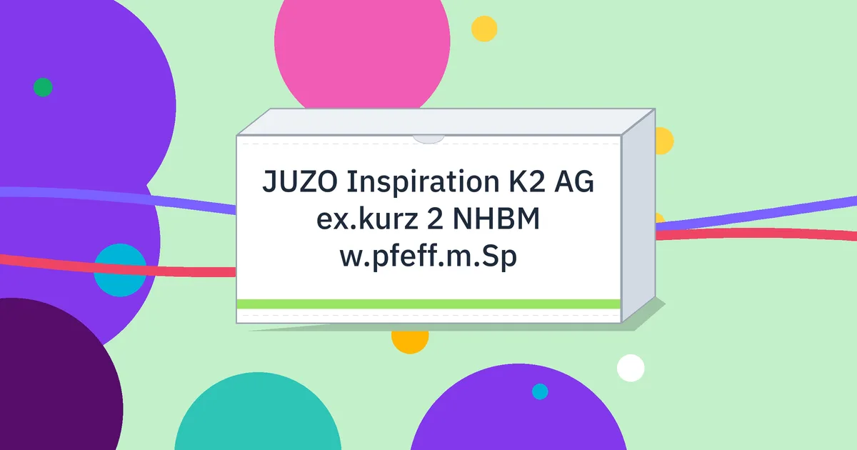 Symbolbild: Packung mit der Aufschrift JUZO Inspiration K2 AG ex.kurz 2 NHBM w.pfeff.m.Sp (PZN 14924512) – Verfügbarkeit und Bezug in Apotheken in Frankfurt am Main