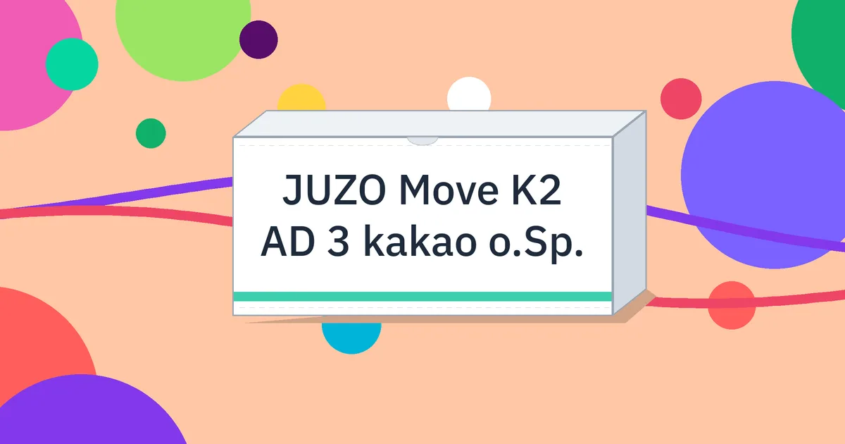 Symbolbild: Packung mit der Aufschrift JUZO Move K2 AD 3 kakao o.Sp. (PZN 18539627) – Verfügbarkeit und Bezug in Apotheken in Frankfurt am Main