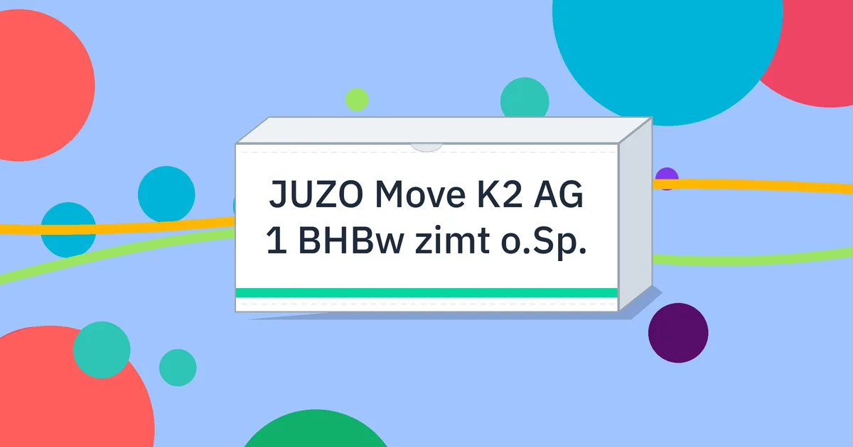 Symbolbild: Packung mit der Aufschrift JUZO Move K2 AG 1 BHBw zimt o.Sp. (PZN 18526369) – Verfügbarkeit und Bezug in Apotheken in Frankfurt am Main