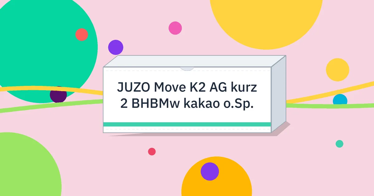Symbolbild: Packung mit der Aufschrift JUZO Move K2 AG kurz 2 BHBMw kakao o.Sp. (PZN 18562448) – Verfügbarkeit und Bezug in Apotheken in Frankfurt am Main
