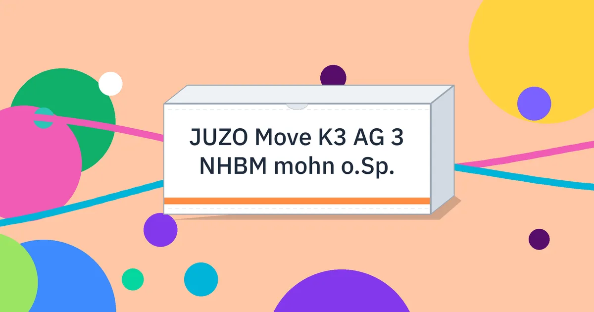 Symbolbild: Packung mit der Aufschrift JUZO Move K3 AG 3 NHBM mohn o.Sp. (PZN 18588608) – Verfügbarkeit und Bezug in Apotheken in Frankfurt am Main