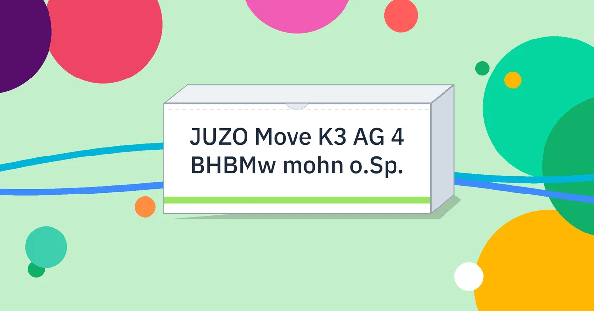 Symbolbild: Packung mit der Aufschrift JUZO Move K3 AG 4 BHBMw mohn o.Sp. (PZN 18590172) – Verfügbarkeit und Bezug in Apotheken in Frankfurt am Main
