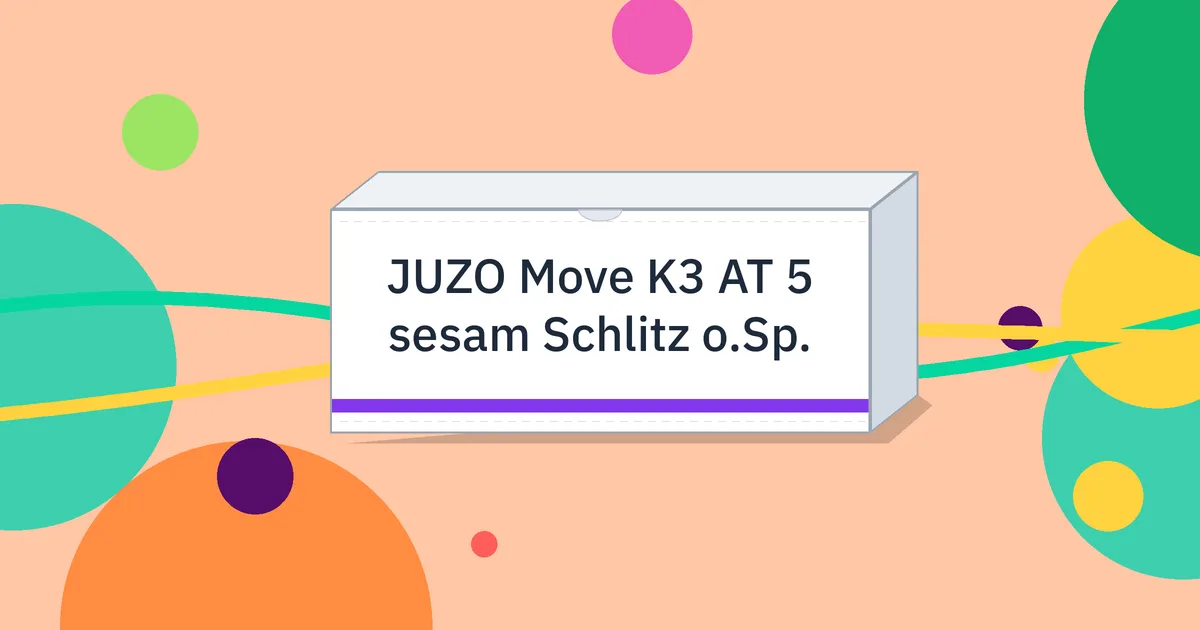 Symbolbild: Packung mit der Aufschrift JUZO Move K3 AT 5 sesam Schlitz o.Sp. (PZN 20679519) – Verfügbarkeit und Bezug in Apotheken in Frankfurt am Main