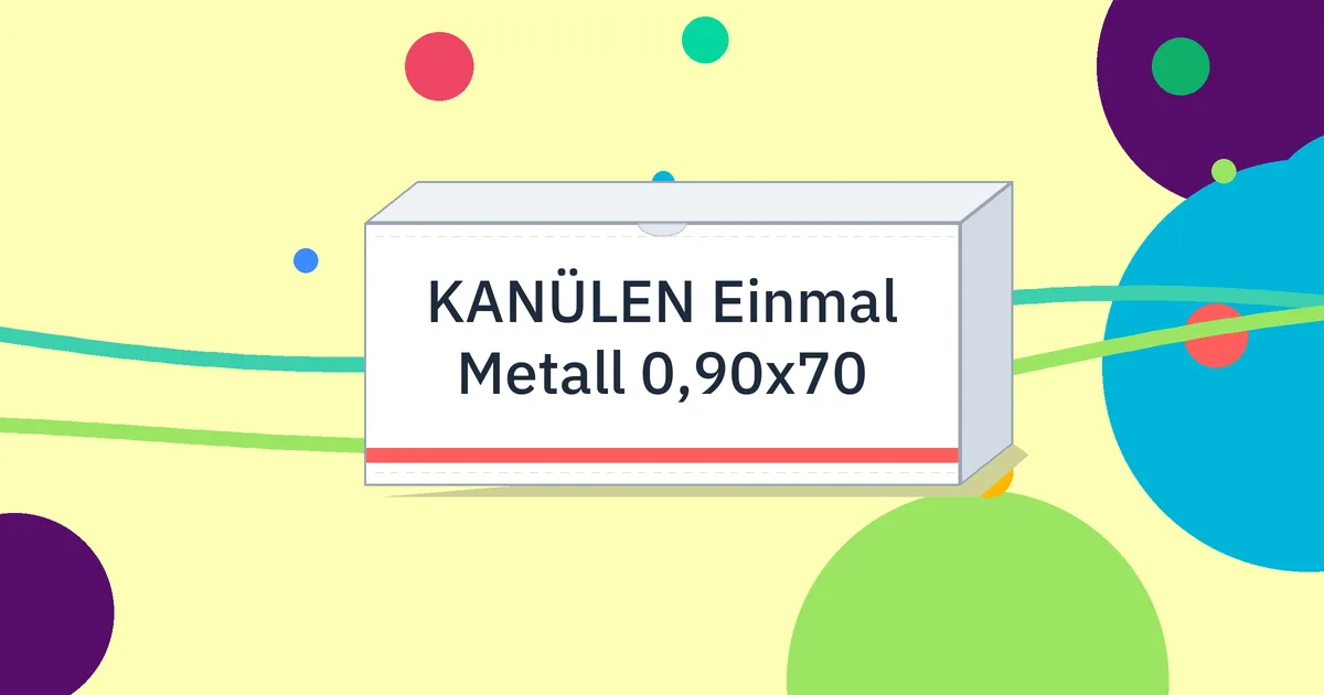 Symbolbild: Packung mit der Aufschrift KANÜLEN Einmal Metall 0,90x70 (PZN 01964964) – Verfügbarkeit und Bezug in Apotheken in Frankfurt am Main