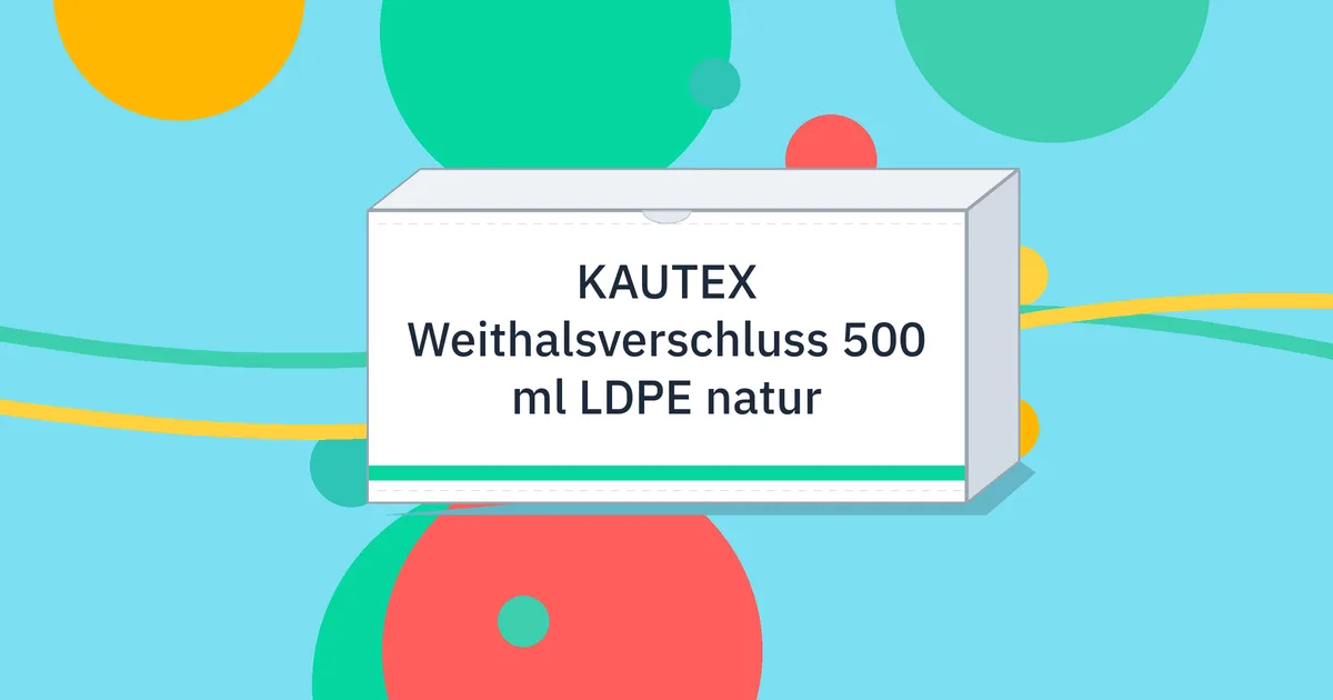 Symbolbild: Packung mit der Aufschrift KAUTEX Weithalsverschluss 500 ml LDPE natur (PZN 18222652) – Verfügbarkeit und Bezug in Apotheken in Frankfurt am Main