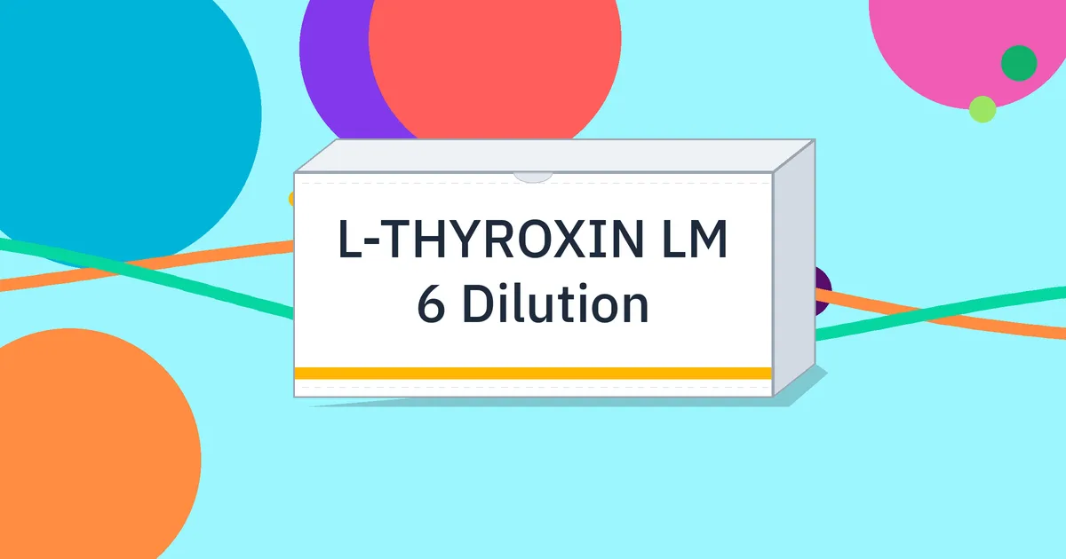 Symbolbild: Packung mit der Aufschrift L-THYROXIN LM 6 Dilution (PZN 12928411) – Verfügbarkeit und Bezug in Apotheken in Frankfurt am Main