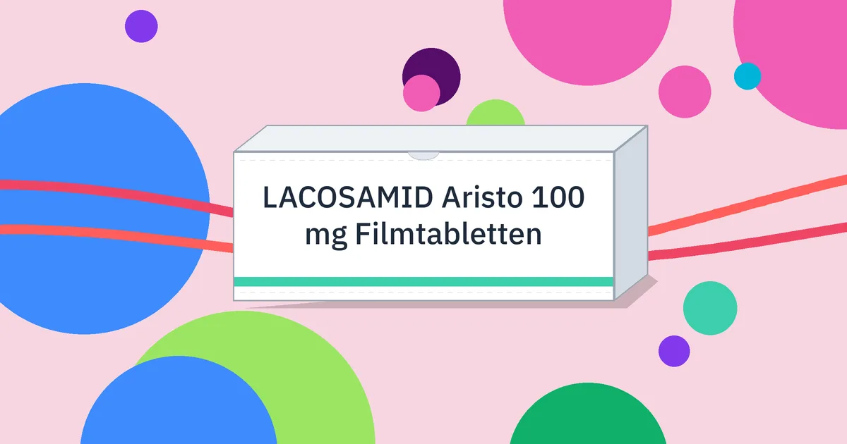 Symbolbild: Packung mit der Aufschrift LACOSAMID Aristo 100 mg Filmtabletten (PZN 17895900) – Verfügbarkeit und Bezug in Apotheken in Frankfurt am Main