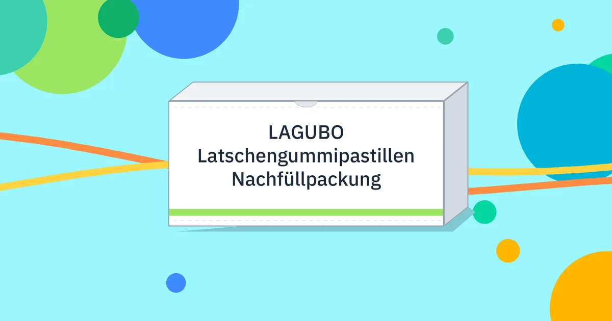 Symbolbild: Packung mit der Aufschrift LAGUBO Latschengummipastillen Nachfüllpackung (PZN 17671075) – Verfügbarkeit und Bezug in Apotheken in Frankfurt am Main