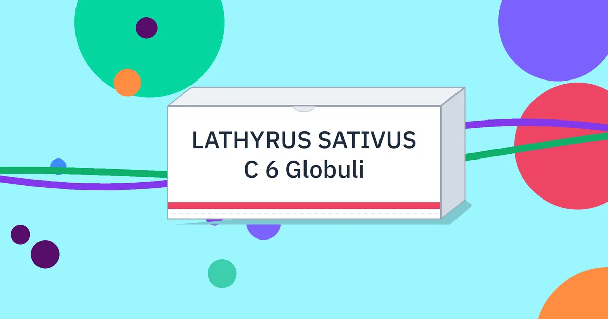 Symbolbild: Packung mit der Aufschrift LATHYRUS SATIVUS C 6 Globuli (PZN 19718852) – Verfügbarkeit und Bezug in Apotheken in Frankfurt am Main