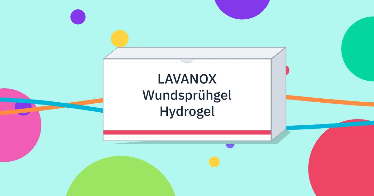 Symbolbild: Packung mit der Aufschrift LAVANOX Wundsprühgel Hydrogel (PZN 18152182) – Verfügbarkeit und Bezug in Apotheken in Frankfurt am Main