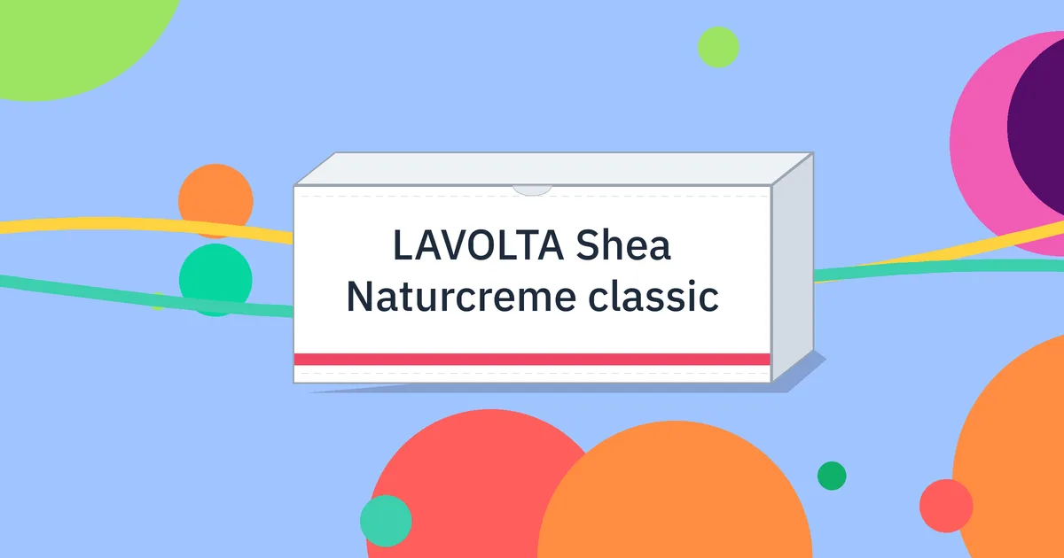 Symbolbild: Packung mit der Aufschrift LAVOLTA Shea Naturcreme classic (PZN 14003953) – Verfügbarkeit und Bezug in Apotheken in Frankfurt am Main