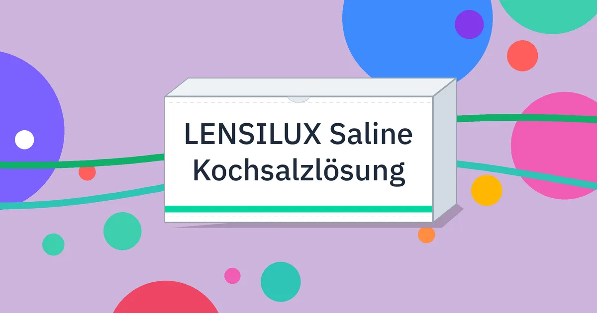 Symbolbild: Packung mit der Aufschrift LENSILUX Saline Kochsalzlösung (PZN 18165865) – Verfügbarkeit und Bezug in Apotheken in Frankfurt am Main