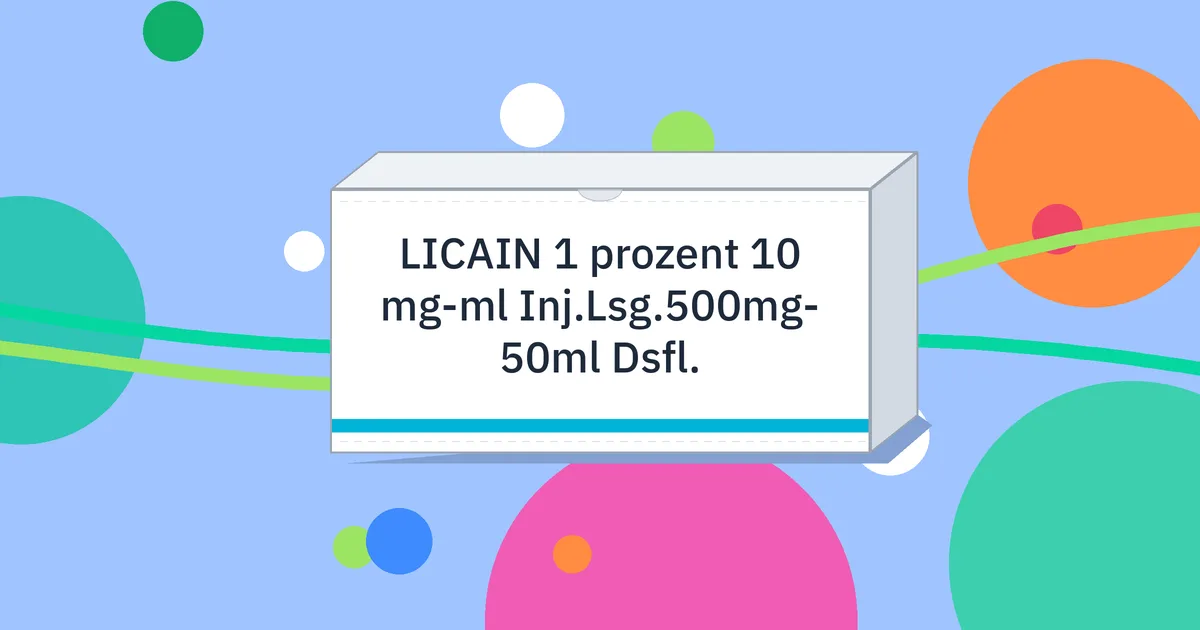 Symbolbild: Packung mit der Aufschrift LICAIN 1 prozent 10 mg-ml Inj.Lsg.500mg-50ml Dsfl. (PZN 11008281) – Verfügbarkeit und Bezug in Apotheken in Frankfurt am Main