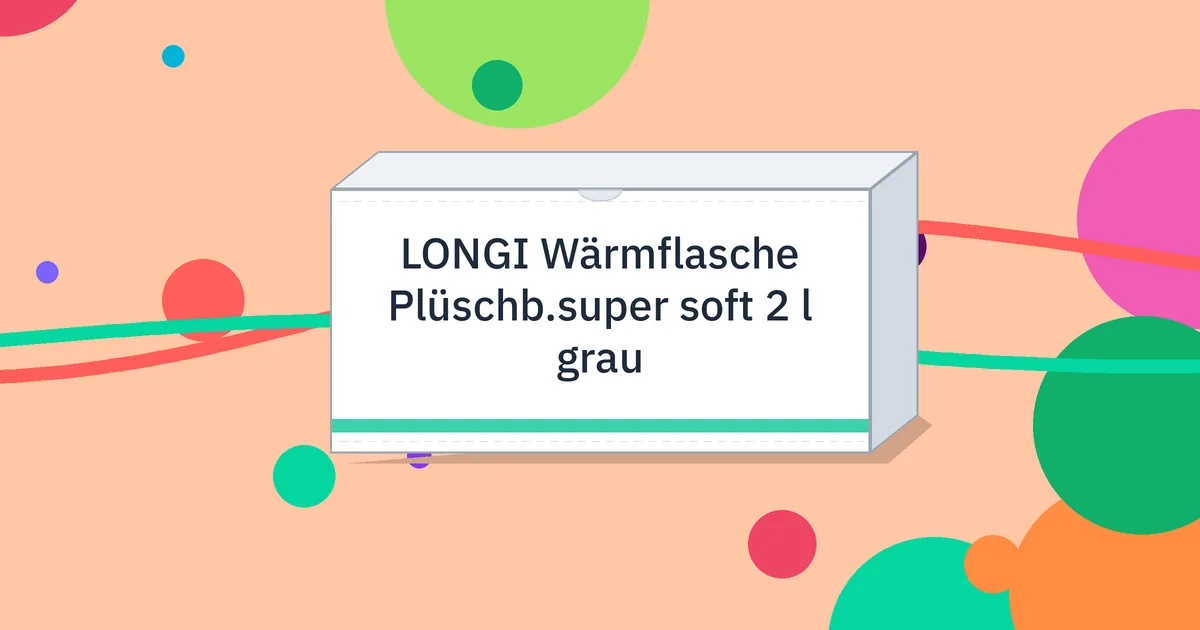 Symbolbild: Packung mit der Aufschrift LONGI Wärmflasche Plüschb.super soft 2 l grau (PZN 20916758) – Verfügbarkeit und Bezug in Apotheken in Frankfurt am Main