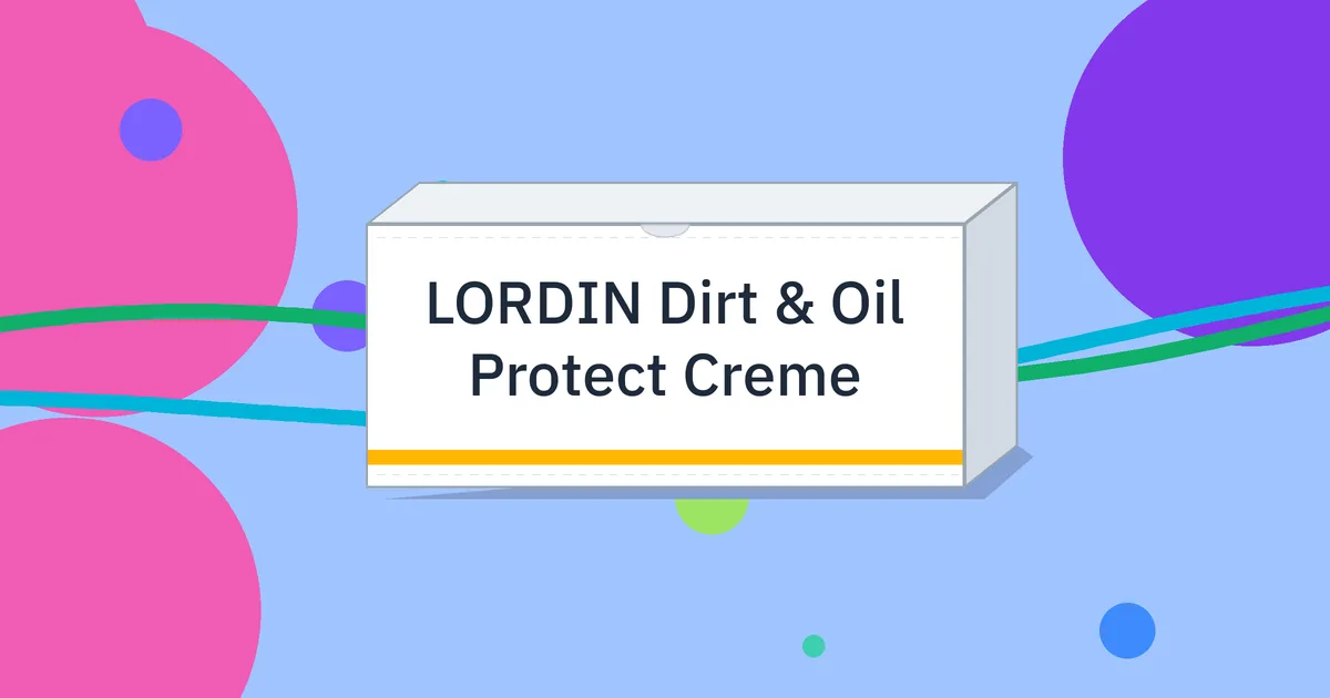 Symbolbild: Packung mit der Aufschrift LORDIN Dirt & Oil Protect Creme (PZN 12955425) – Verfügbarkeit und Bezug in Apotheken in Frankfurt am Main