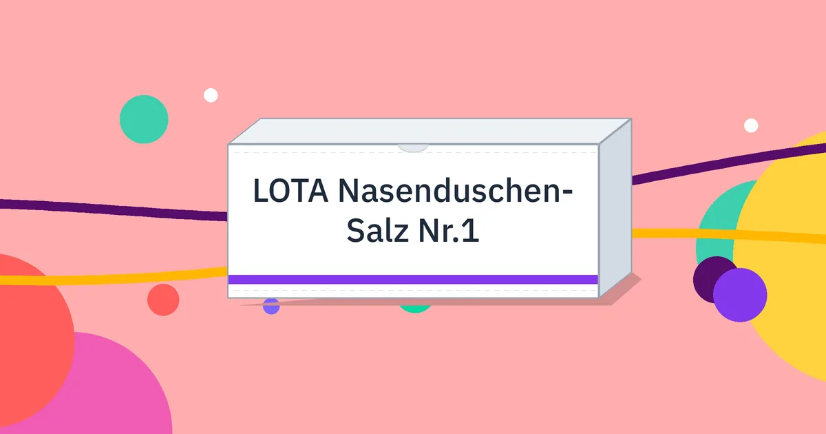 Symbolbild: Packung mit der Aufschrift LOTA Nasenduschen-Salz Nr.1 (PZN 00975919) – Verfügbarkeit und Bezug in Apotheken in Frankfurt am Main